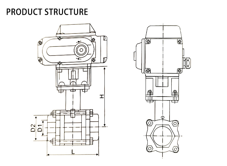 Motorized wire ball valve