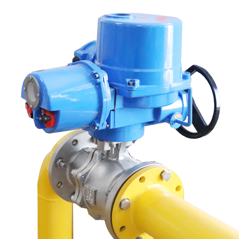 Motorized flange ball valve