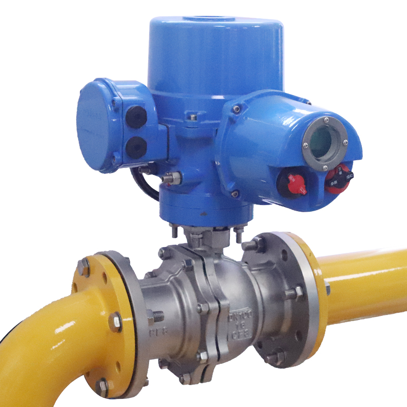 Motorized flange ball valve