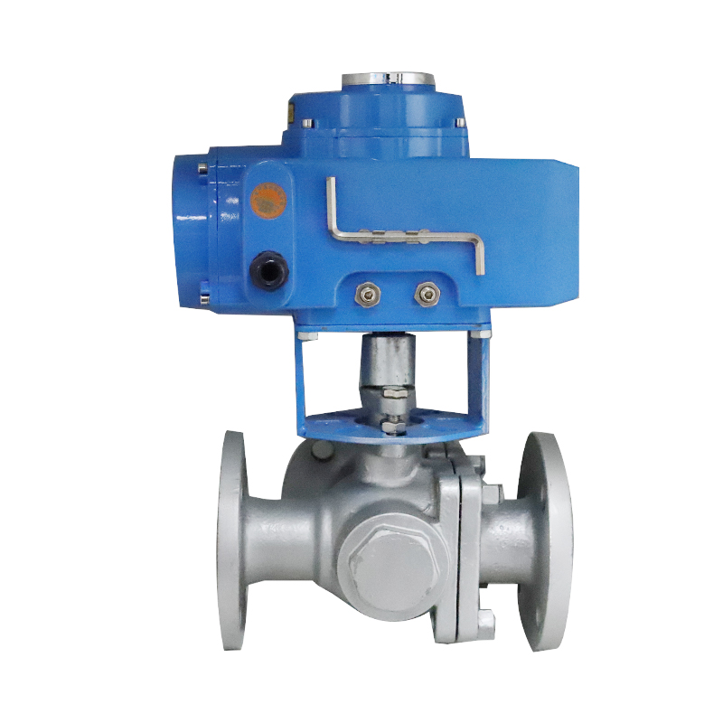 Motorized three-way valve